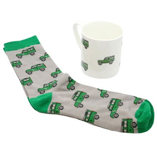 Land Rover Fine Bone China Mug & Sock Set | Cherry Tree Country Clothing