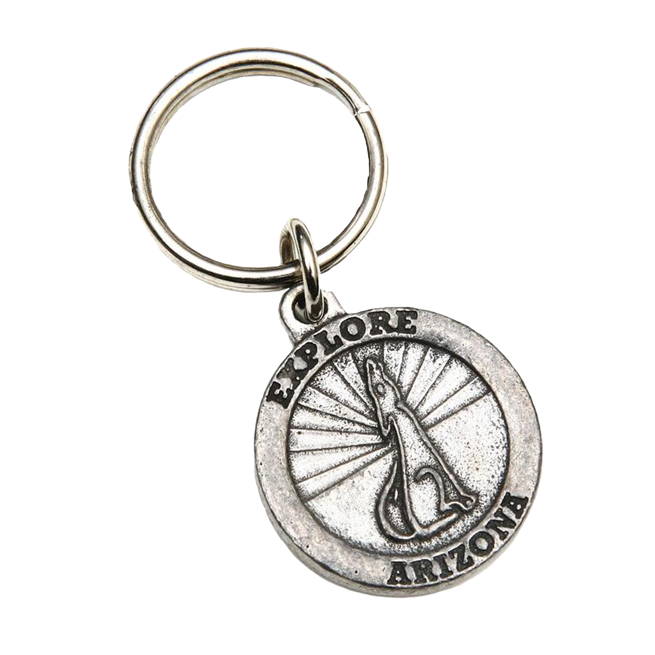Pewter Coyote Keychain - Arizona Gifts
