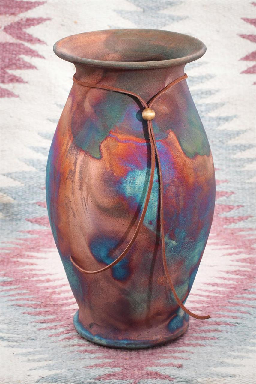 Raku Pottery Vase Arizona Ts