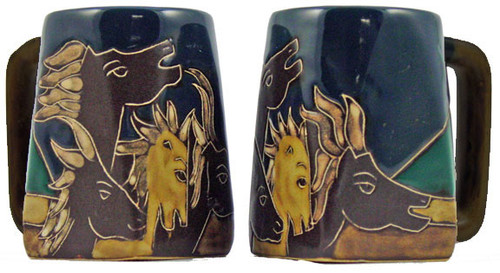 Mara Square Mug 12oz - Horses - Arizona Gifts