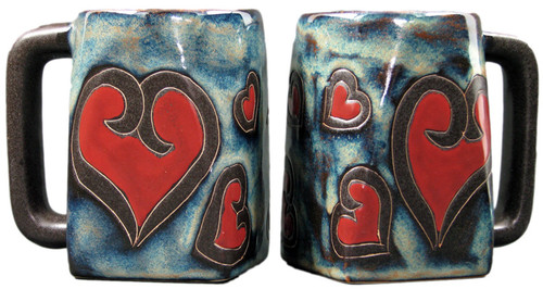 Mara Square Mug 12oz - Hearts - Arizona Gifts
