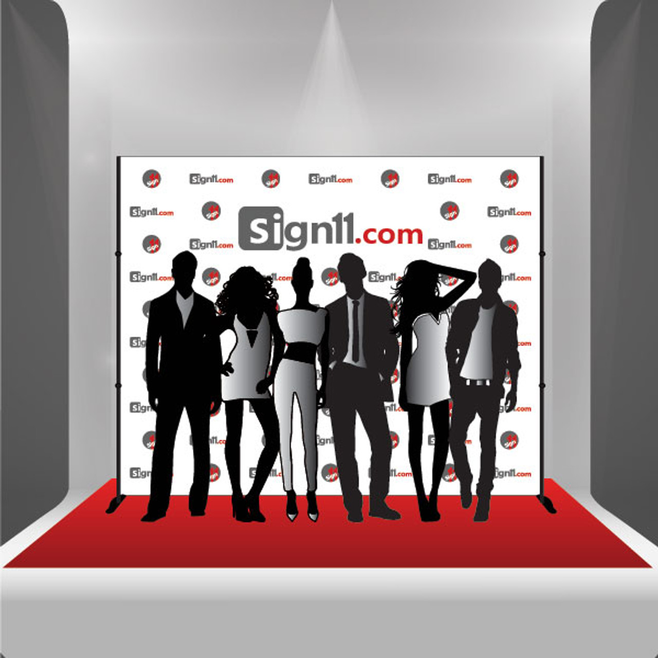 Step and Repeat 10'x8' + Stand + Red Carpet - Sign11.com Step and Repeat 10'x8' + Stand + Red Carpet - Sign11.com