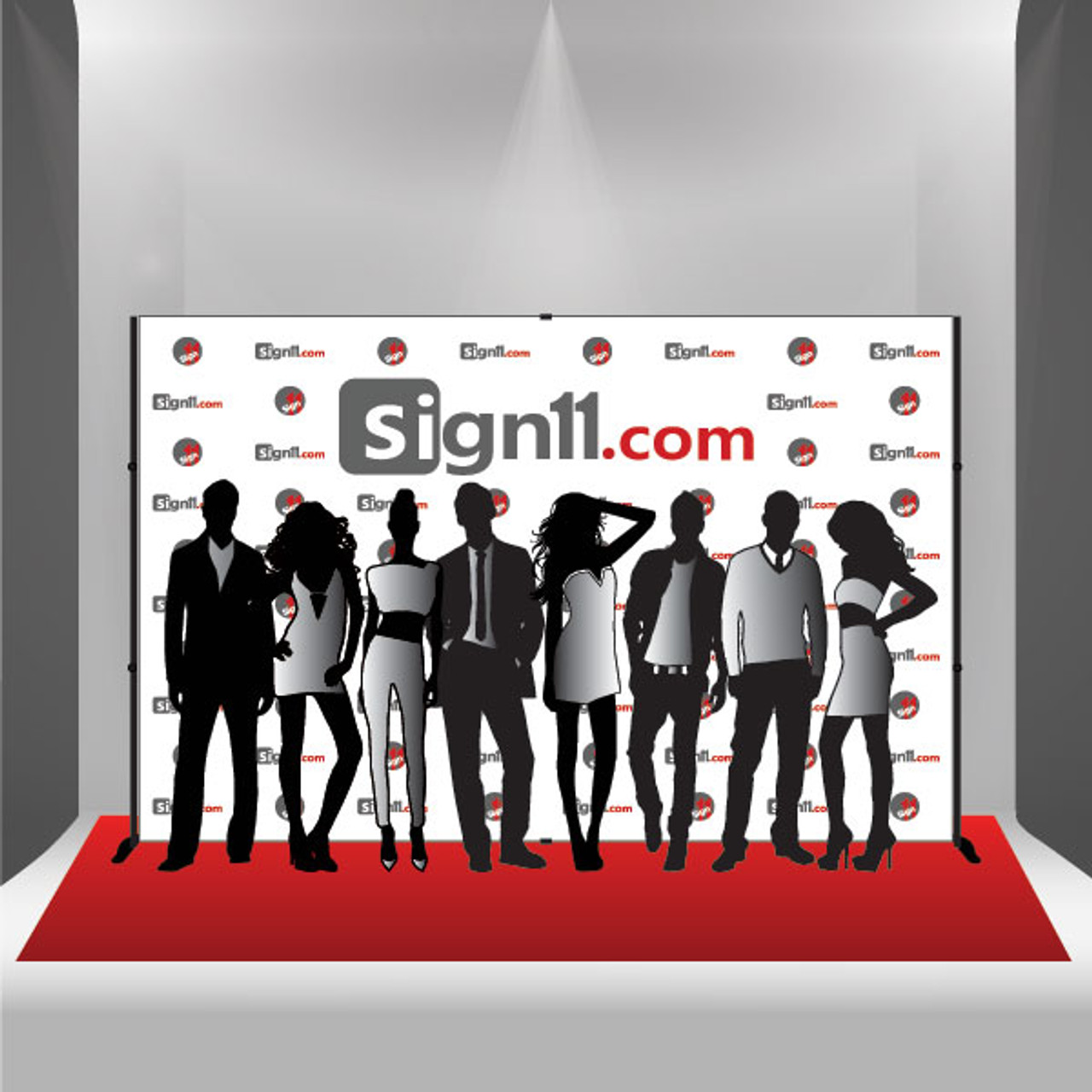 Step and Repeat 12'x8' + Stand + Red Carpet - Sign11.com Step and Repeat 12'x8' + Stand + Red Carpet - Sign11.com