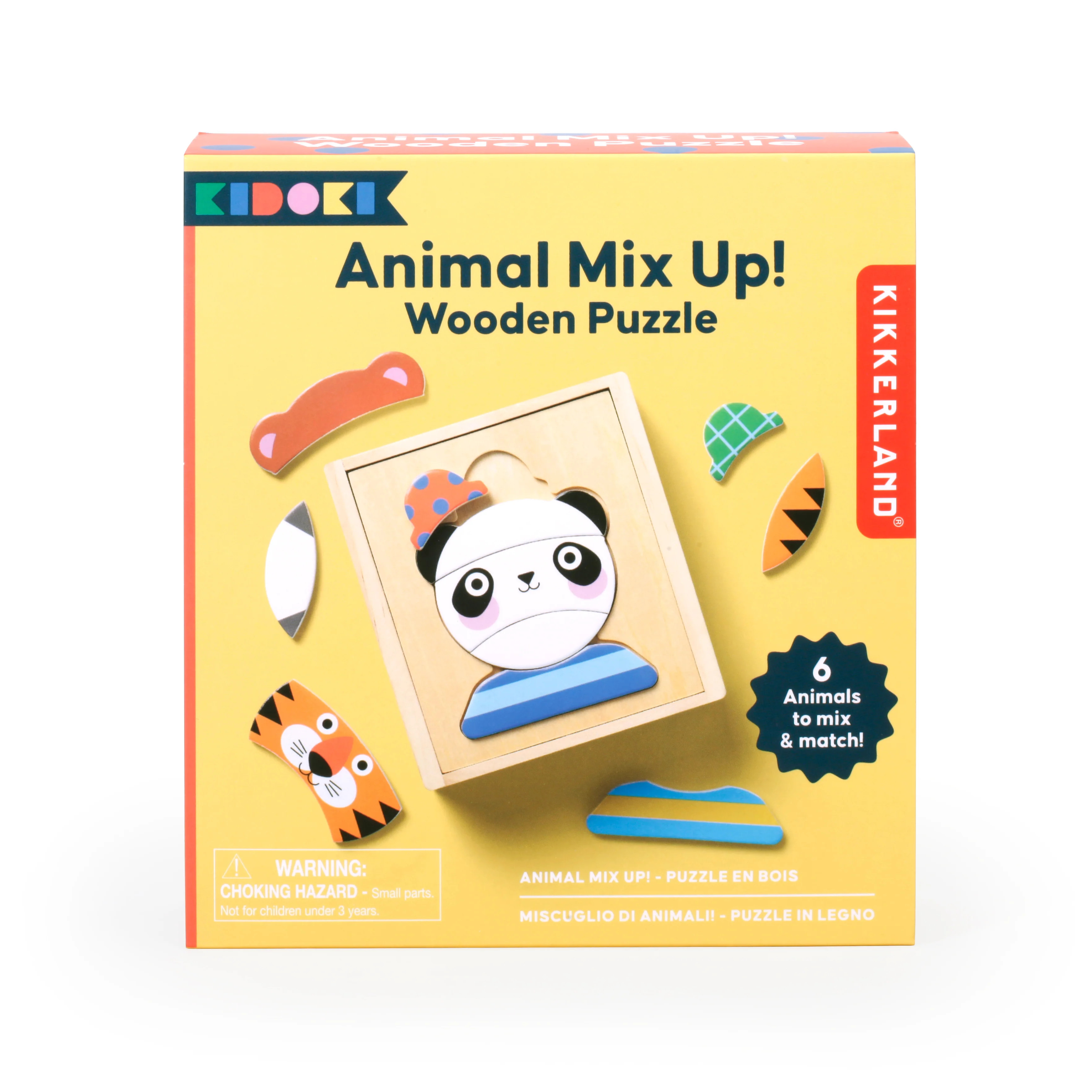 Kidoki Animal Mix Up! Wooden Puzzle