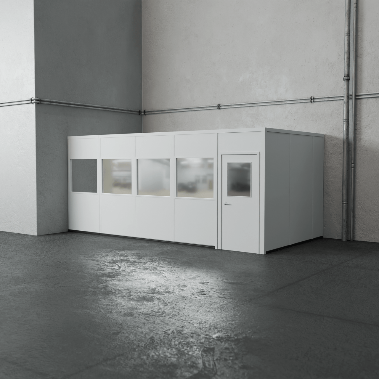 PortaFab Modular Inplant Office 10' x 20', 2-Wall