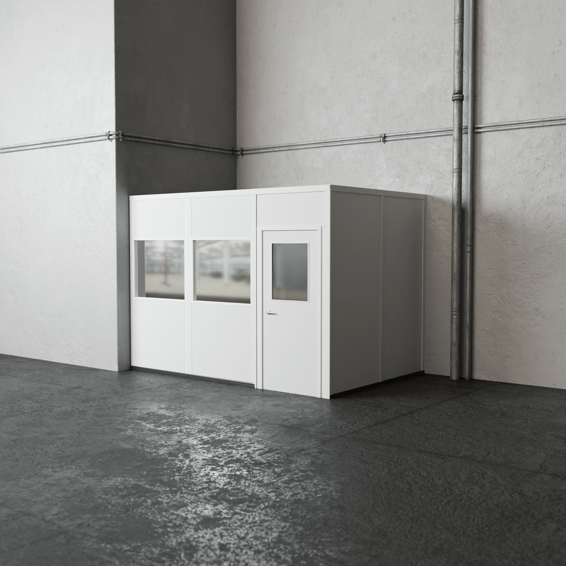 PortaFab Modular Inplant Office 8' x 12', 2-Wall