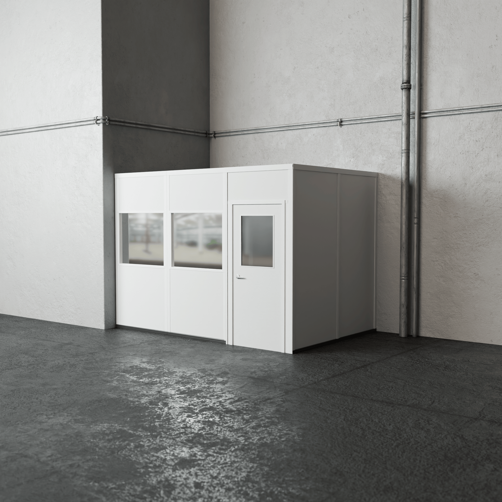 PortaFab Modular Inplant Office 8' x 12', 2-Wall