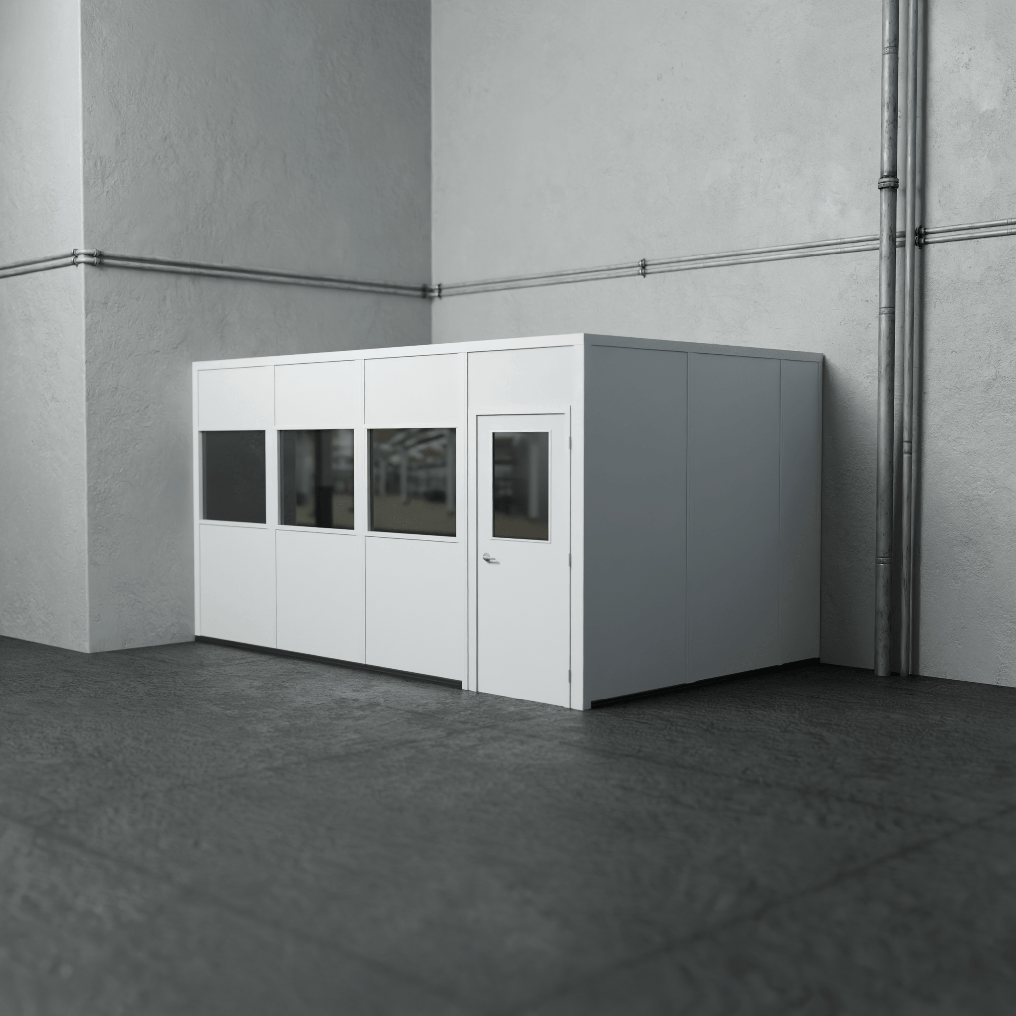 PortaFab Modular Inplant Office 10' x 16', 2-Wall