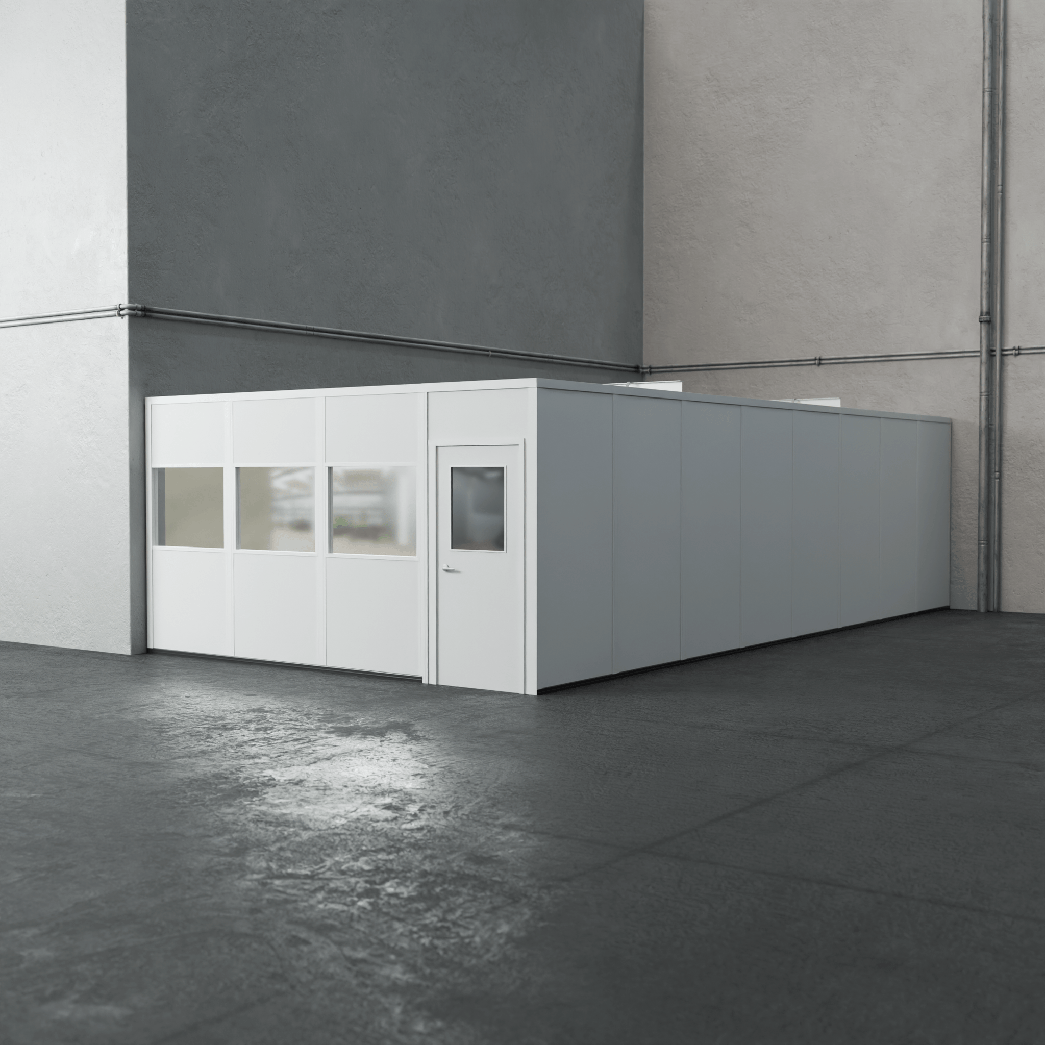 PortaFab Modular Inplant Office 16' x 32', 2-Wall