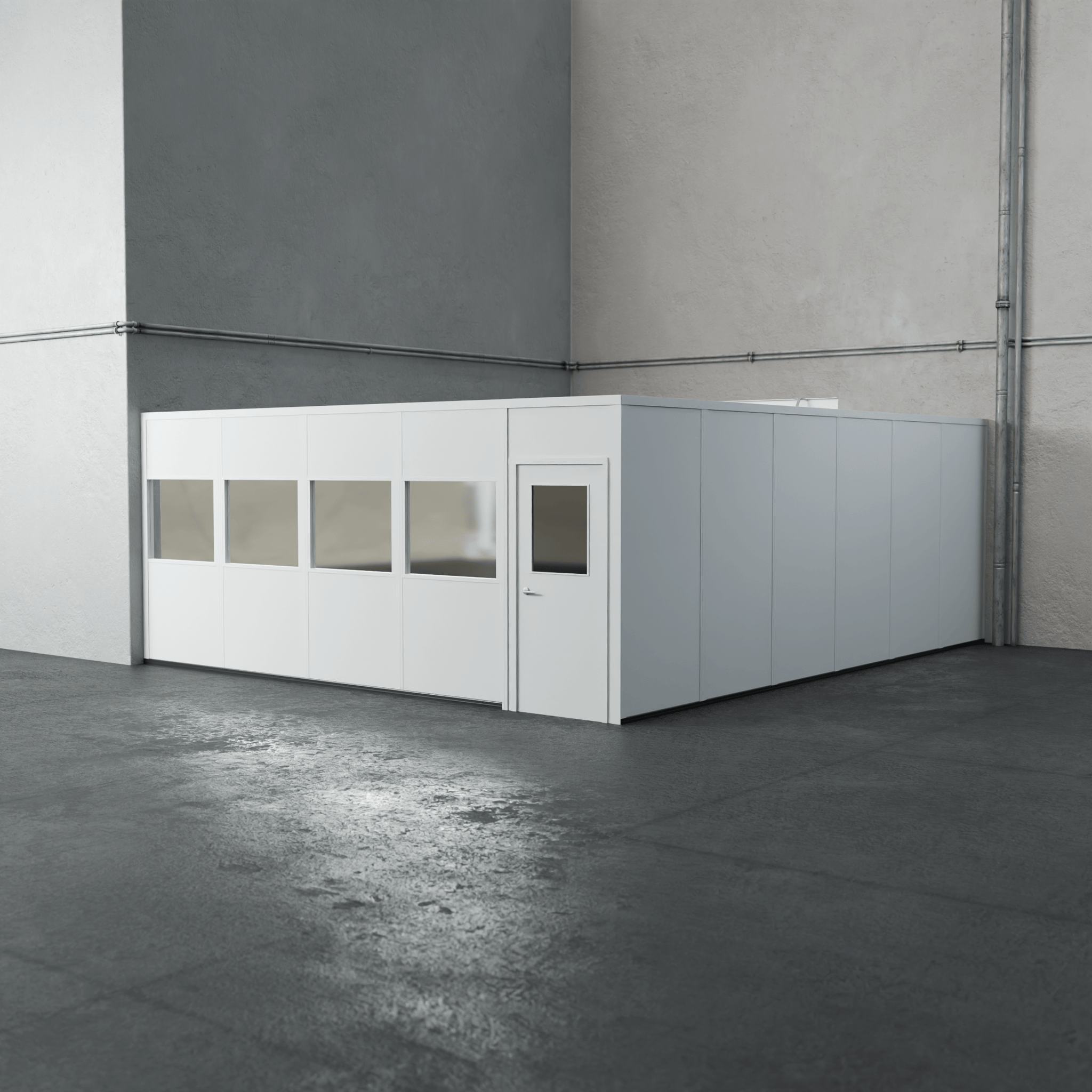 PortaFab Modular Inplant Office 20' x 24', 2-Wall