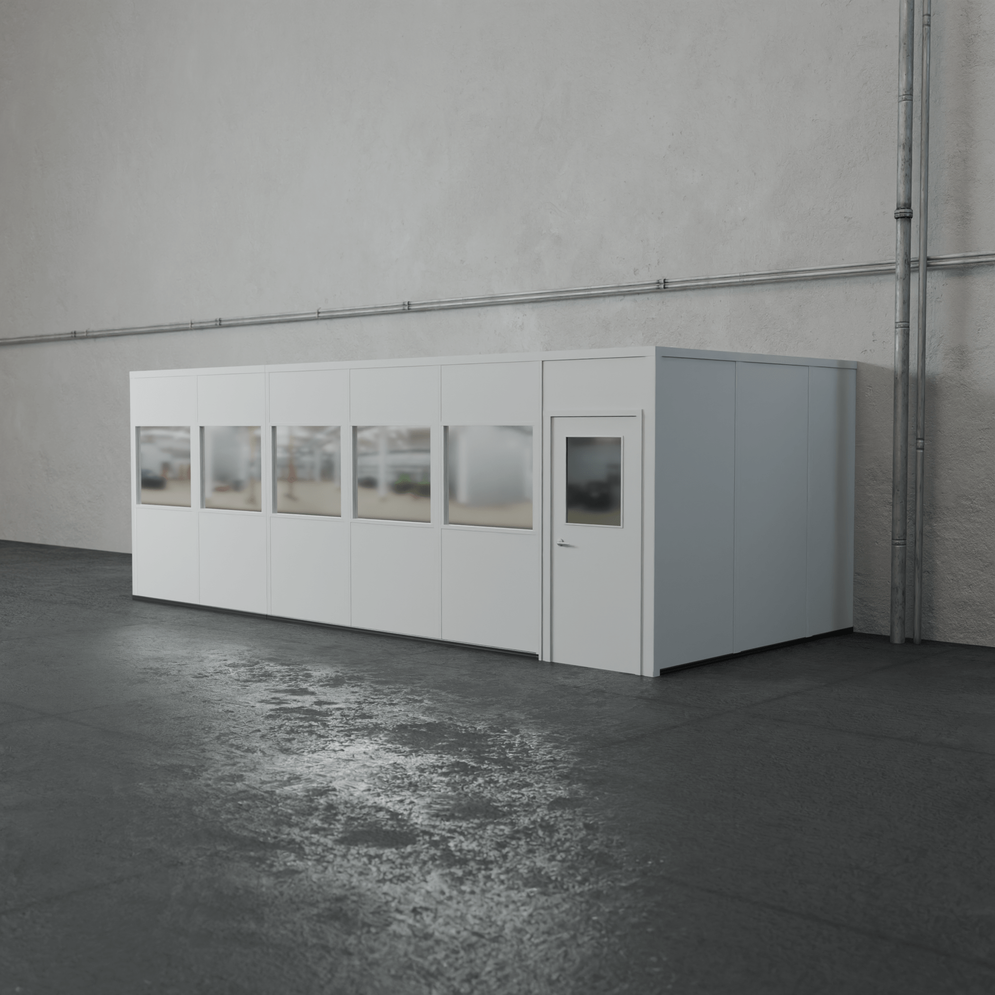 PortaFab Modular Inplant Office 12' x 24', 3-Wall