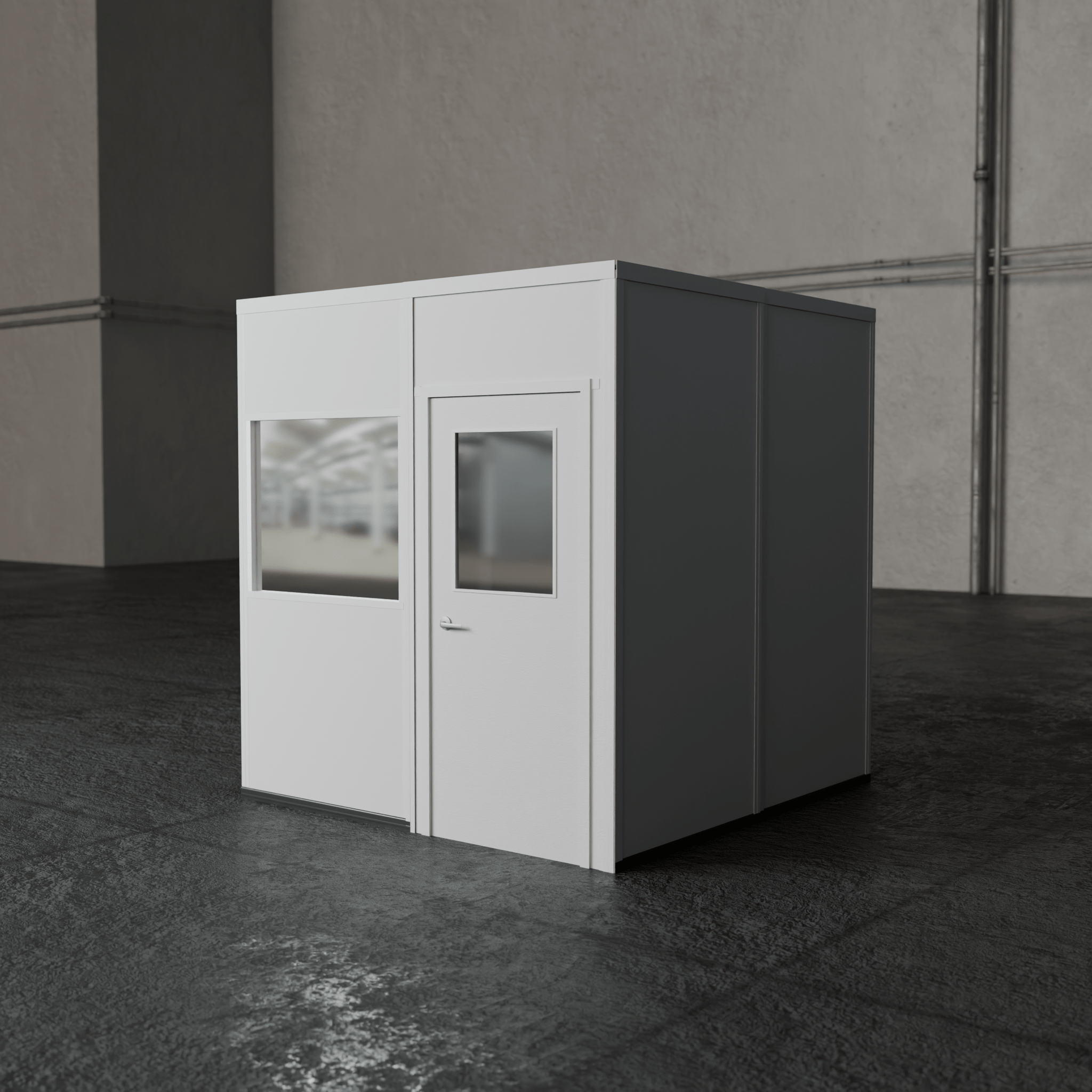 PortaFab Modular Inplant Office 8' x 8', 4-Wall