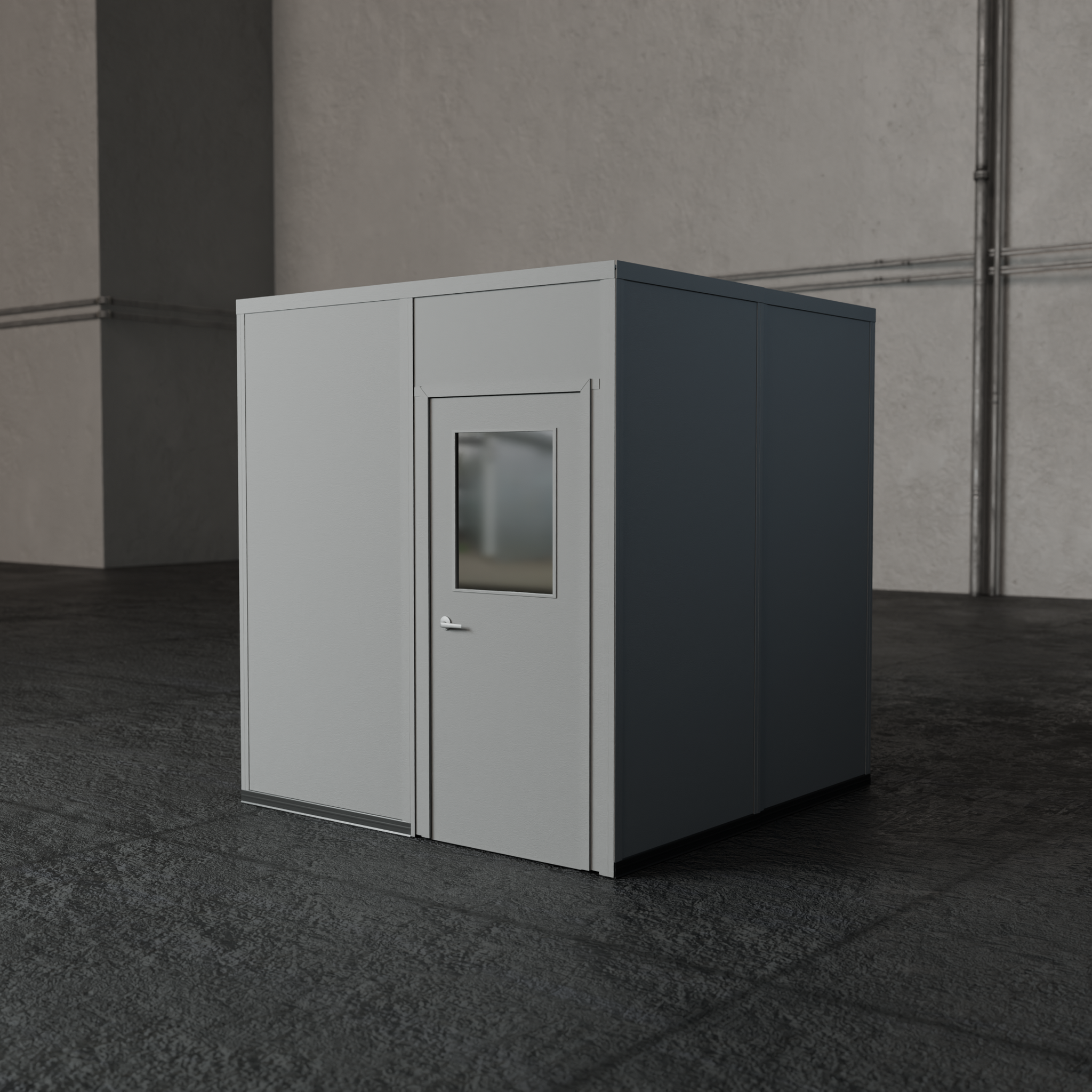 PortaFab Modular Inplant Office 8' x 8', 4-Wall