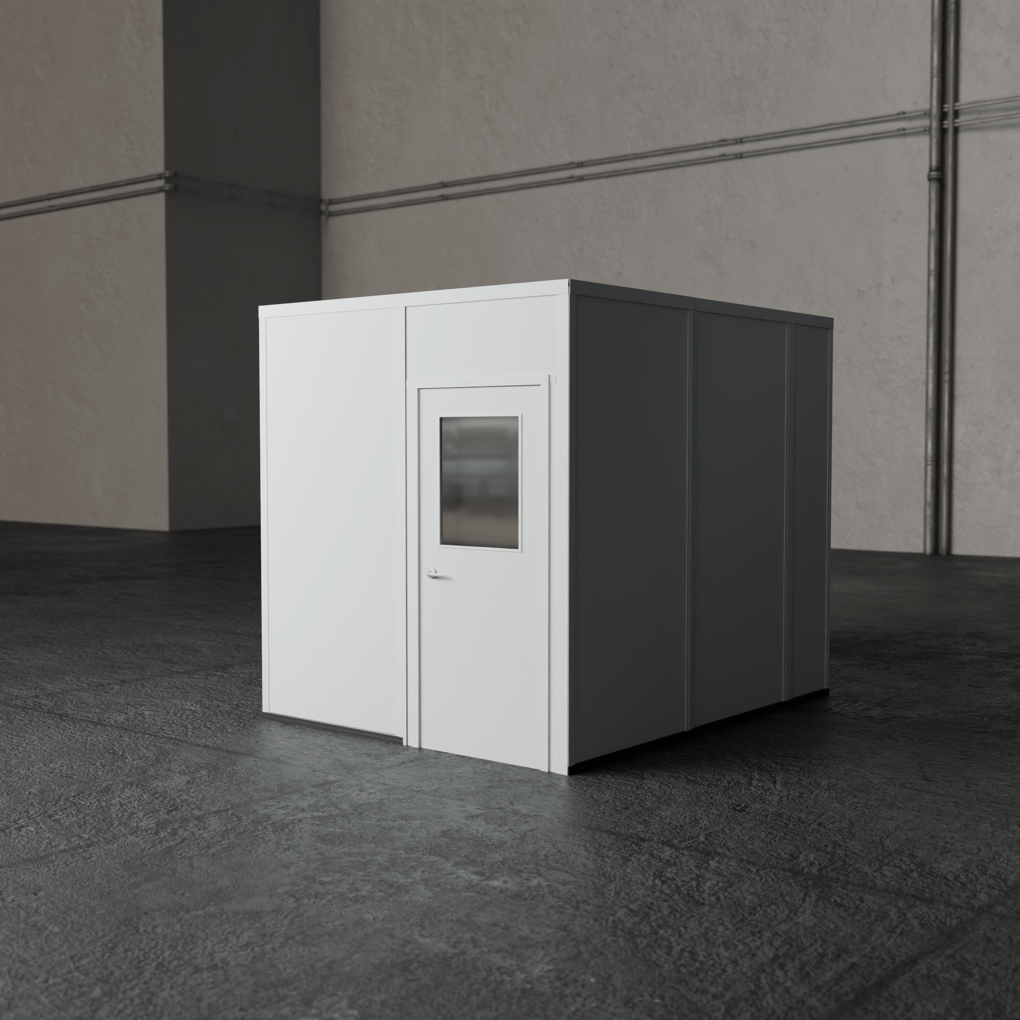 PortaFab Modular Inplant Office 8' x 10', 4-Wall