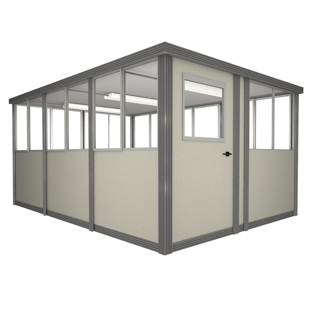 8' x 12' Guard Booth / Building | Pre-Assembled, Heavy-Duty Booths