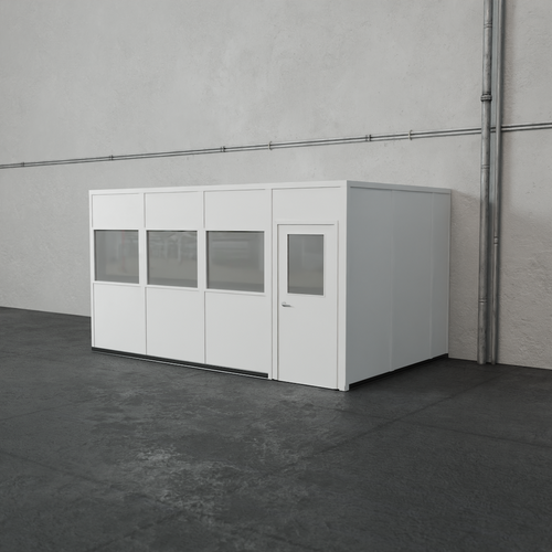 PortaFab Modular Inplant Office 10' x 16', 3-Wall
