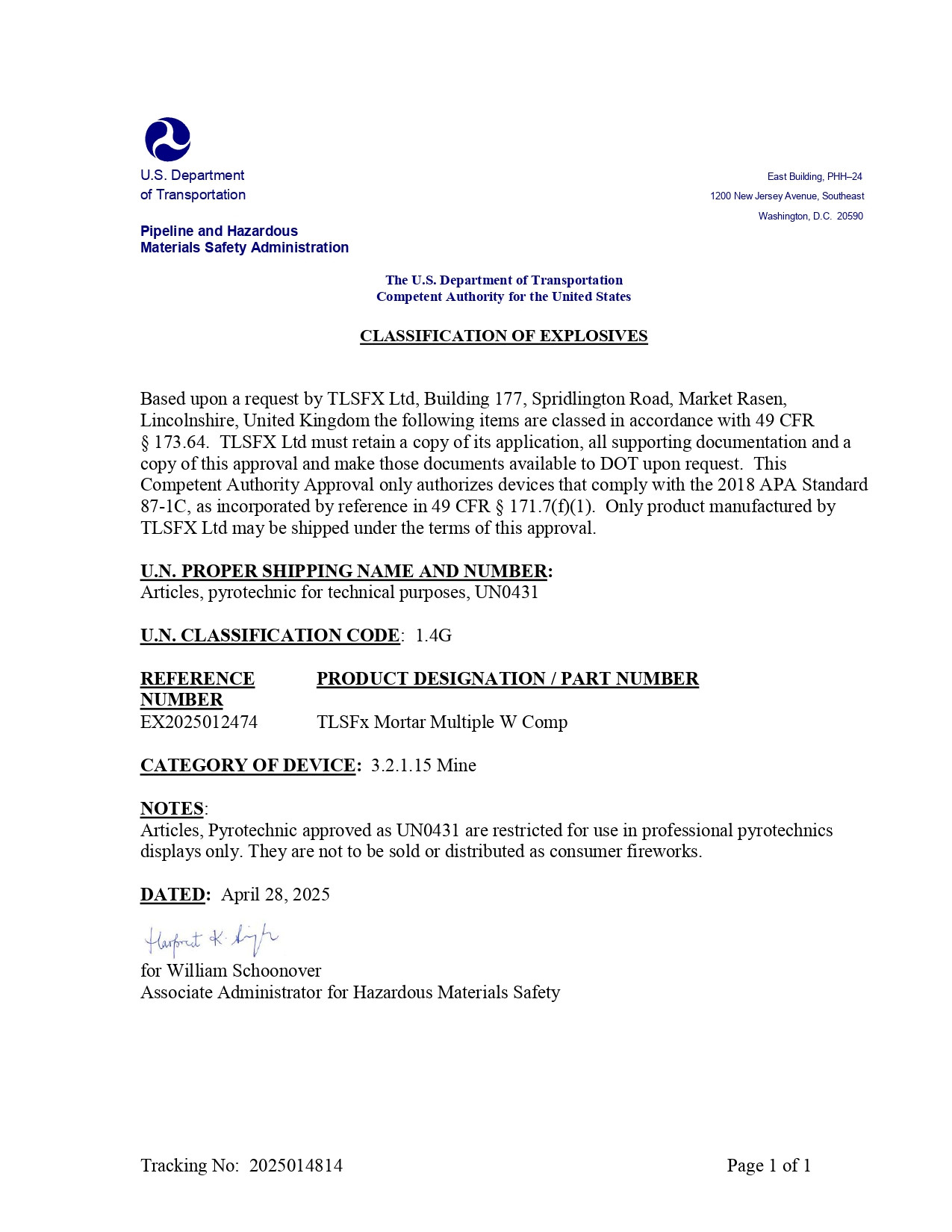 Mortar Cluster Bang - I.W.A International Inc