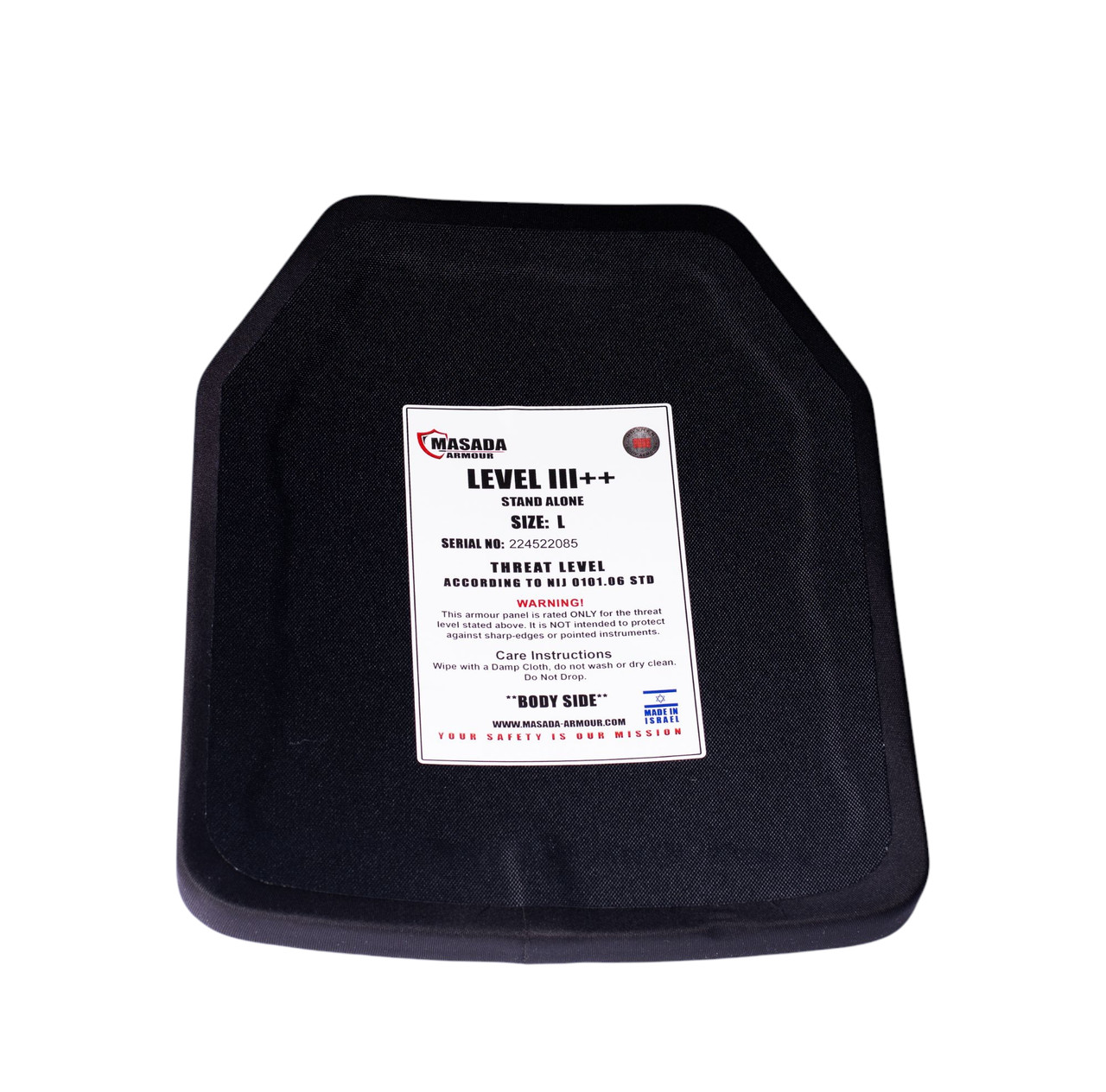 SAPI Cut Level 3++ Armor Plate - I.W.A International Inc