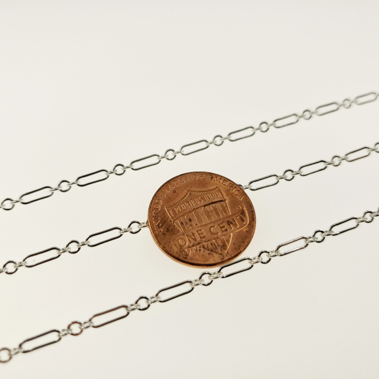 Sterling Silver Long and Short Chain Flat 2.2mm x 6.8mm - InTheWorksBeads