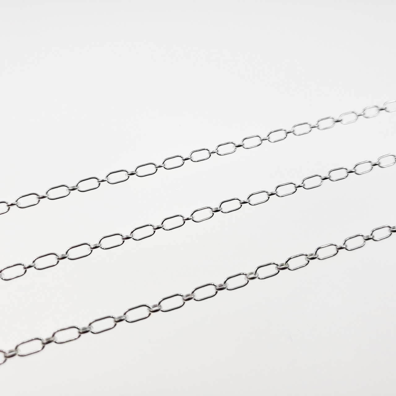 Sterling Silver Long & Short Chain 3mm x 6mm - InTheWorksBeads