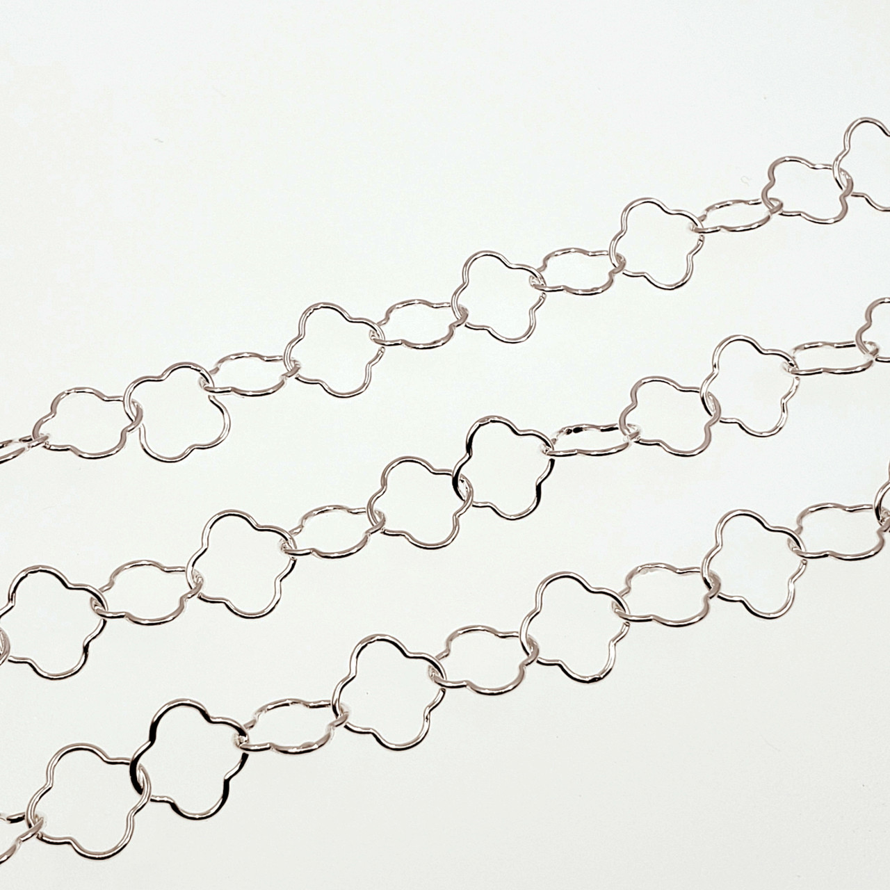 Sterling Silver 4 Leaf Flower Chain 10mm - InTheWorksBeads