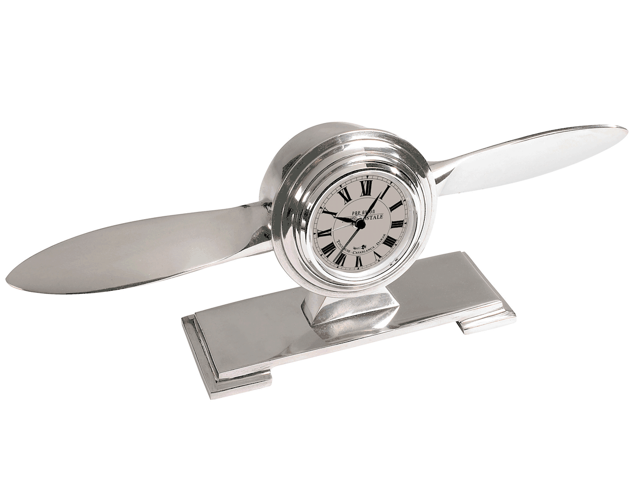 Solid Cast Aluminum Propeller Wall Clock | Airplane Propeller Clock