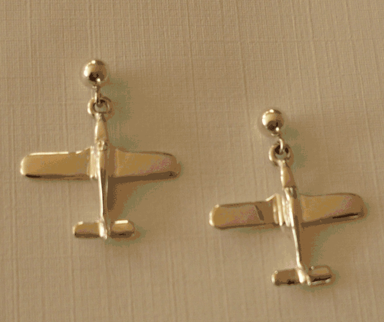 Silver Cessna Style Airplane Earrings | Aviation Jewelry | Gifts