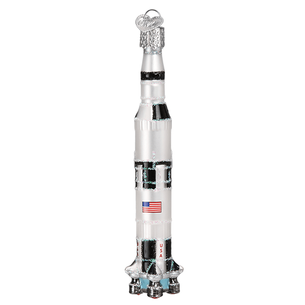 Saturn V Rocket Ornament | Stunning Glass Space Ornament