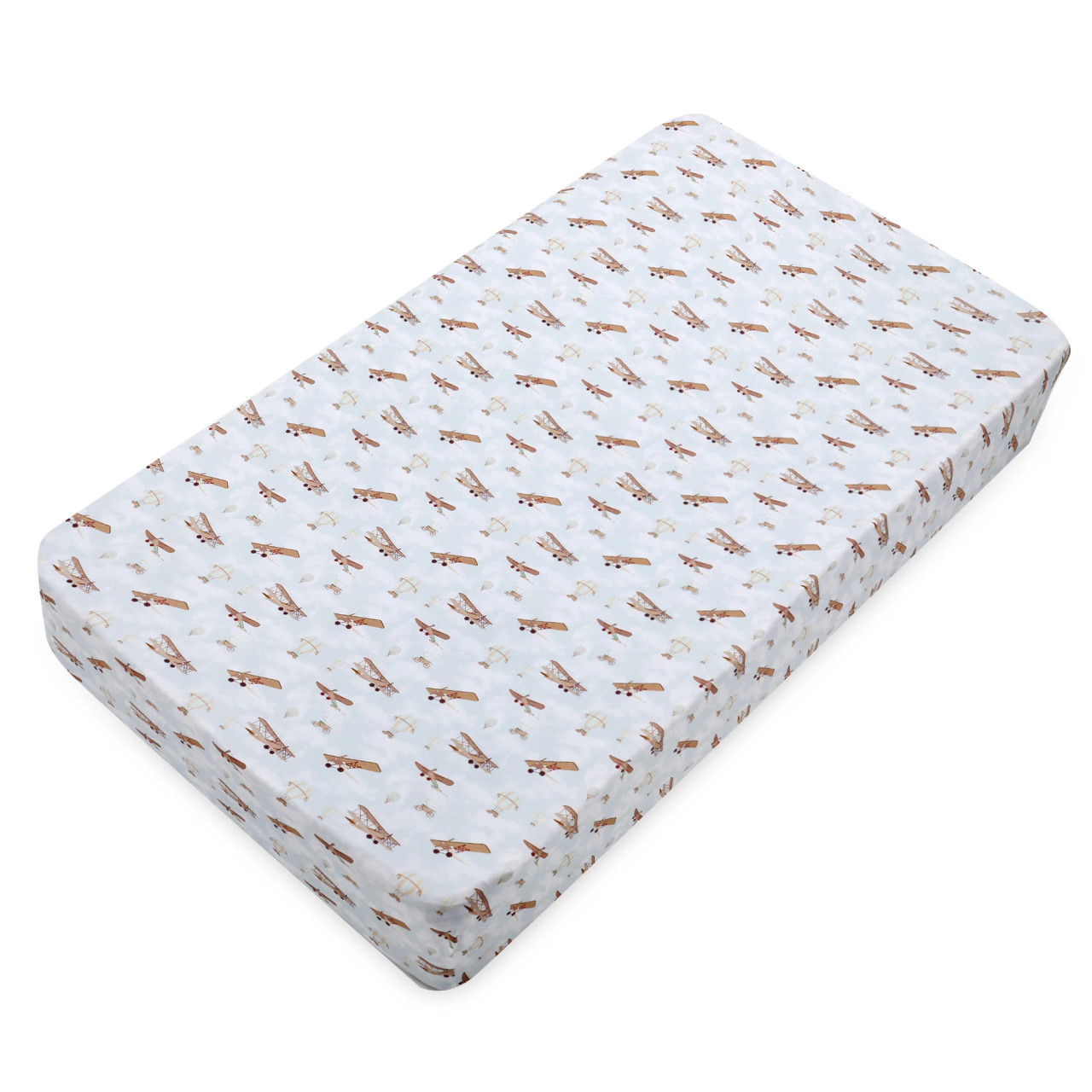Airplanes & Hot Air Balloons Crib Sheet