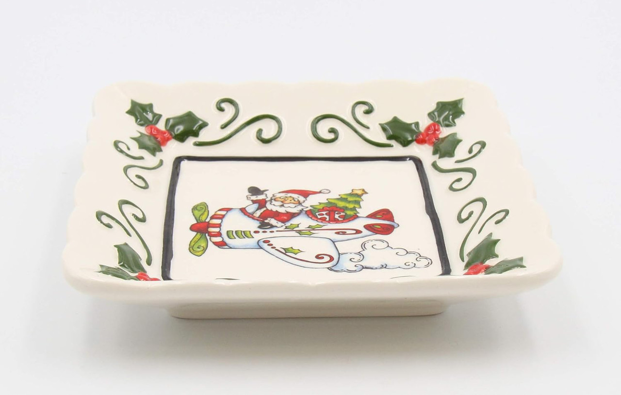 Holiday Airplane Party Plates | Set of 3