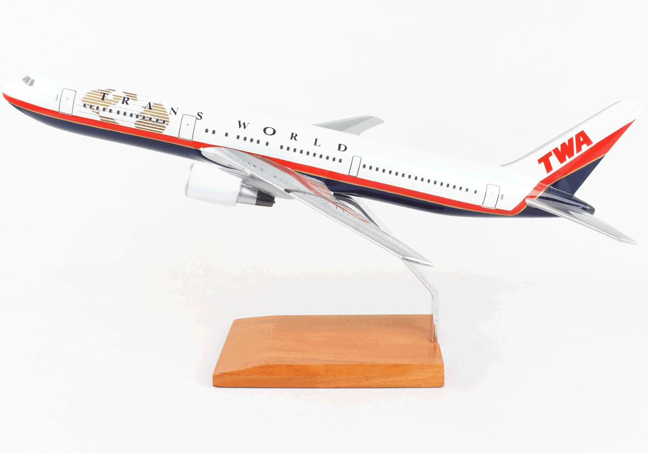 TWA Boeing 767-300 Model Aircraft | Cool Desktop Display Model