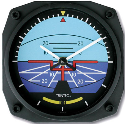 Attitude Indicator Airplane Wall Clock | Airplane Instrument Clock