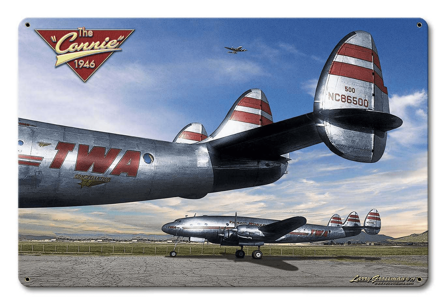 Connie Aluminum Airplane Sculpture | Aviation Décor | Pilot Gifts
