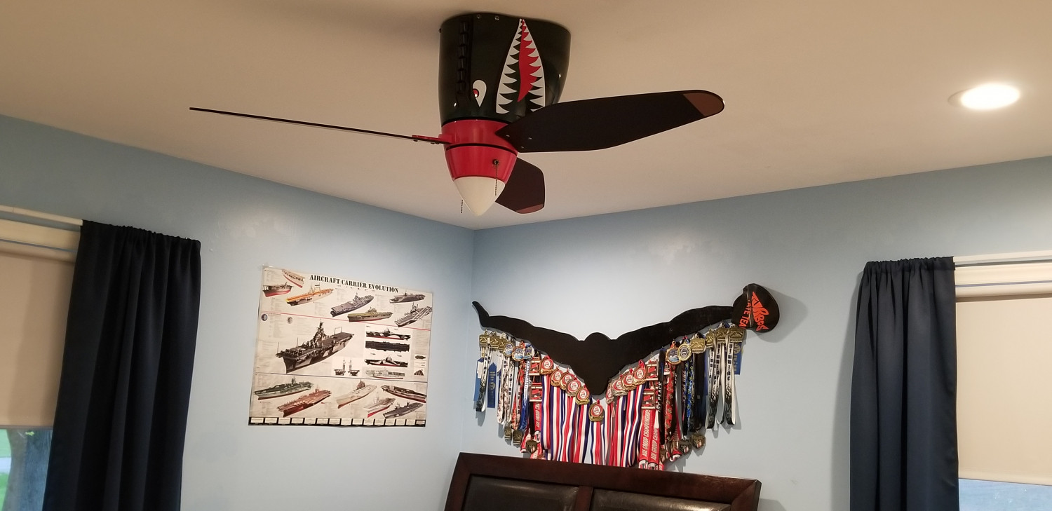 P-40 Tiger Shark Warbird Airplane Ceiling Fan | Airplane Ceiling Fan