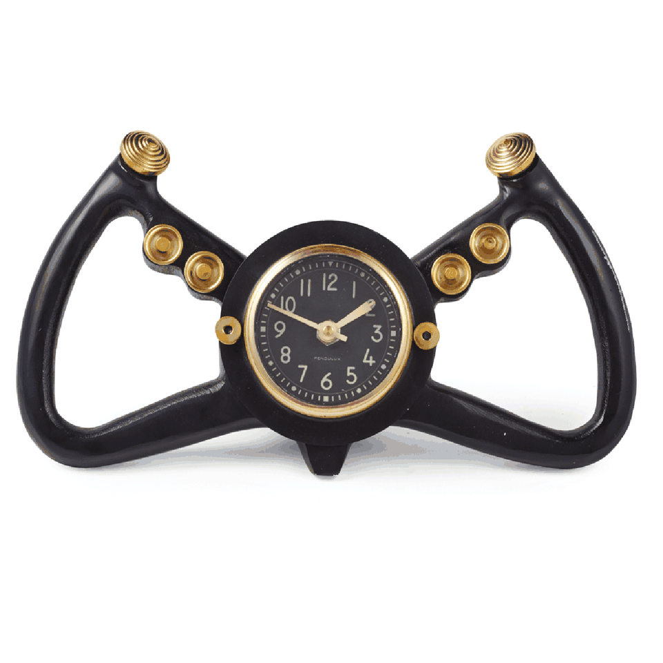 Aluminum Aircraft Yoke Desk Clock | Awesome Airplane Cockpit Clock