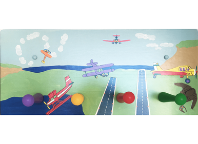 Airplane Peg Rack for Kids | Made in USA Airplane Décor