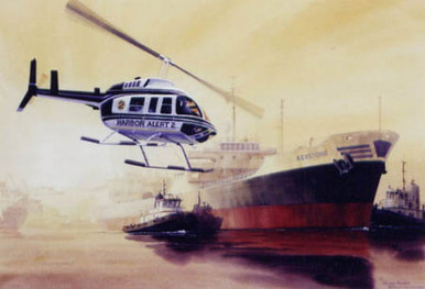Bell 206 Jet Ranger Helicopter Art Print | Aviation Art Print ...