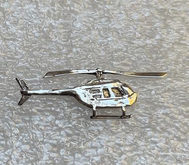 Silver Helicopter Lapel Pin | Fabulous Made in U.S.A. Jewelry