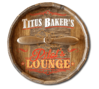 Personalized Pilot's Lounge Sign | Totally Cool Aviation Wall Décor