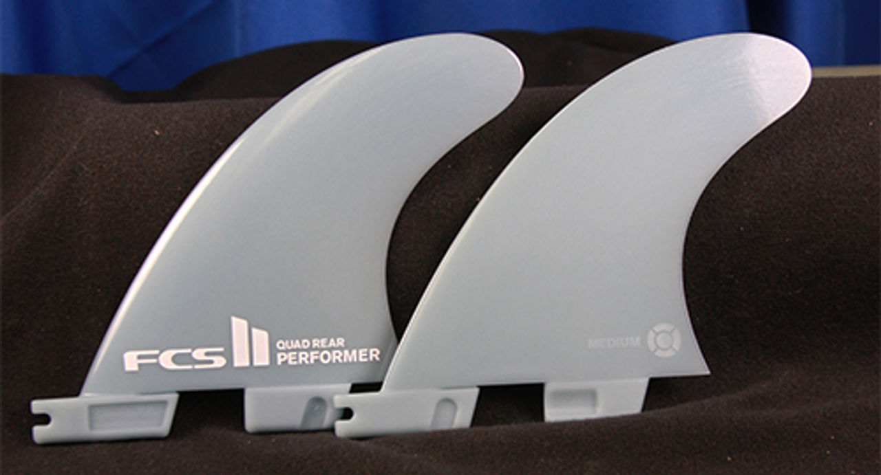 FCS II Performer Medium Rear Quad Fin Set - Fiberglass Supply