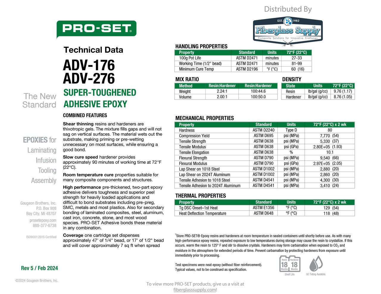 PRO-SET® ADV-176-QC-0 Super Toughened Epoxy Adhesive