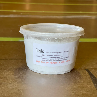 Talc 16 fl. oz., 1 pint container - Fiberglass Supply