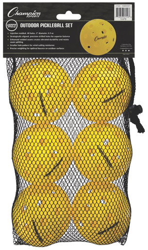 Champion Sports Injection Molded Outdoor Pickleball
