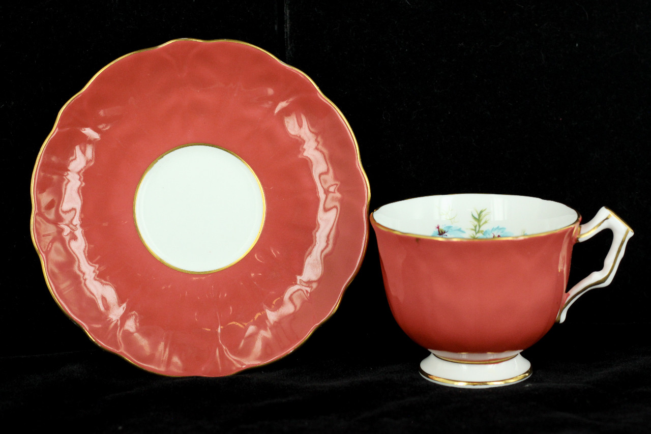 Aynsley Russet Orange Teacup, Aynsley Blue Windflowers, Vintage cup ...