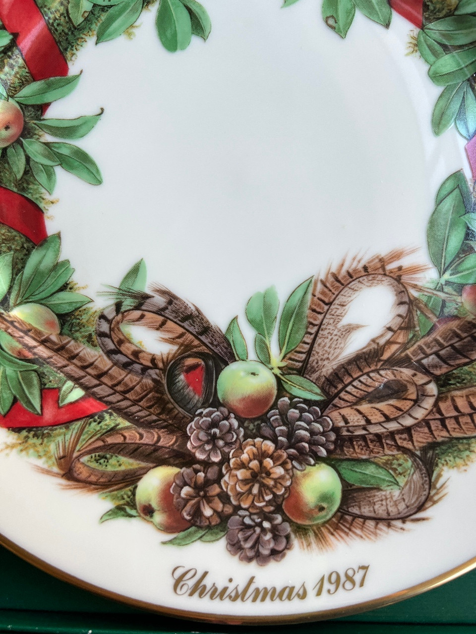 Vintage Lenox Colonial Christmas Wreath Plate 1987 Ltd Edition Orig Box ...