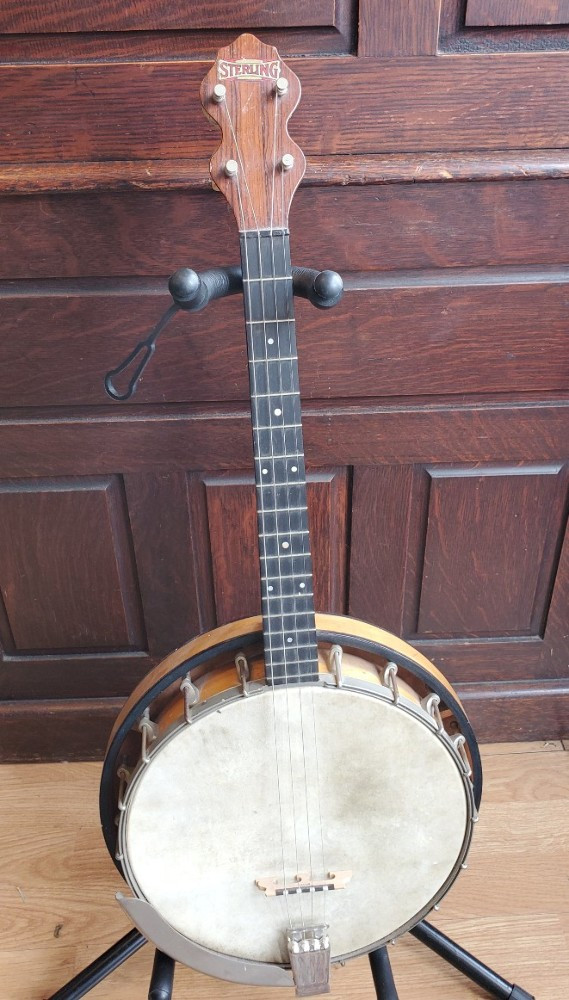 Antique 1930s Sterling Tenor Banjo - New Tailpiece and Bridge - Fully ...