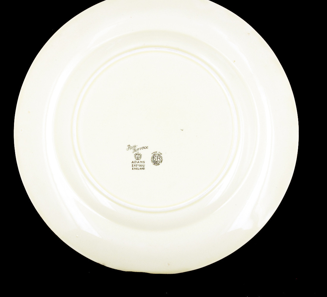 Vintage Adams Ware England Rose Terrace Pattern Bone China Plate ...