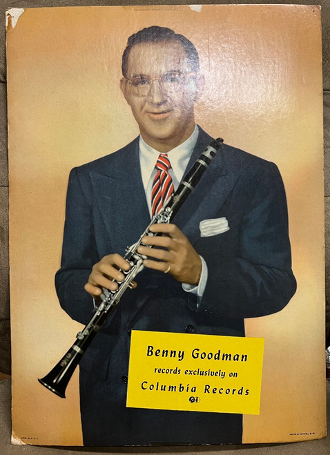 Rare Original Benny Goodman Columbia Records Poster Litho Ad Jazz Swing ...