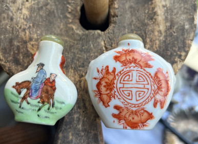 RARE Antique Chinese Erotic Erotica Hand Painted Snuff Trinket Box ...