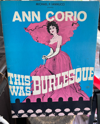 Vintage "This Was Burlesque" 1962 Show Program Ann Corio Theater ...